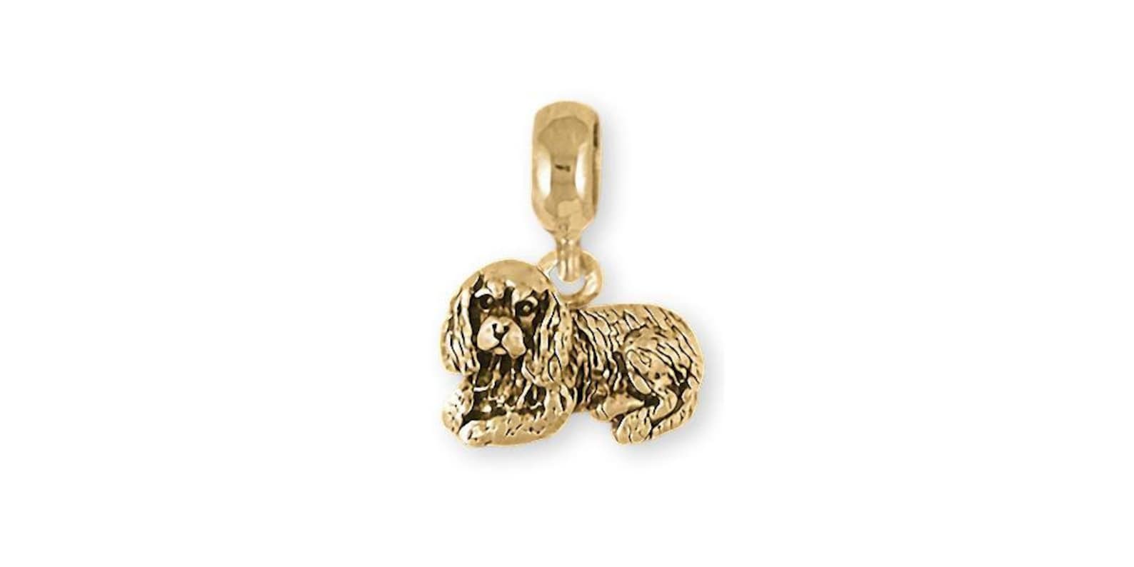 Cavalier King Charles Spaniel Jewelry 14k Yellow Gold Handmade - Etsy