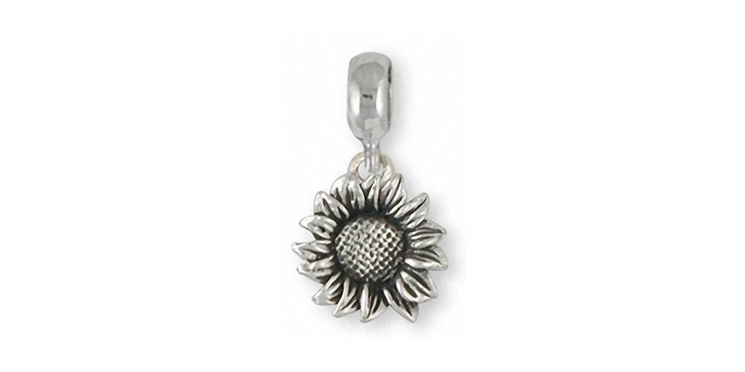 Sunflower Jewelry Sunflower Charm Slide Jewelry Sterling Silver ...