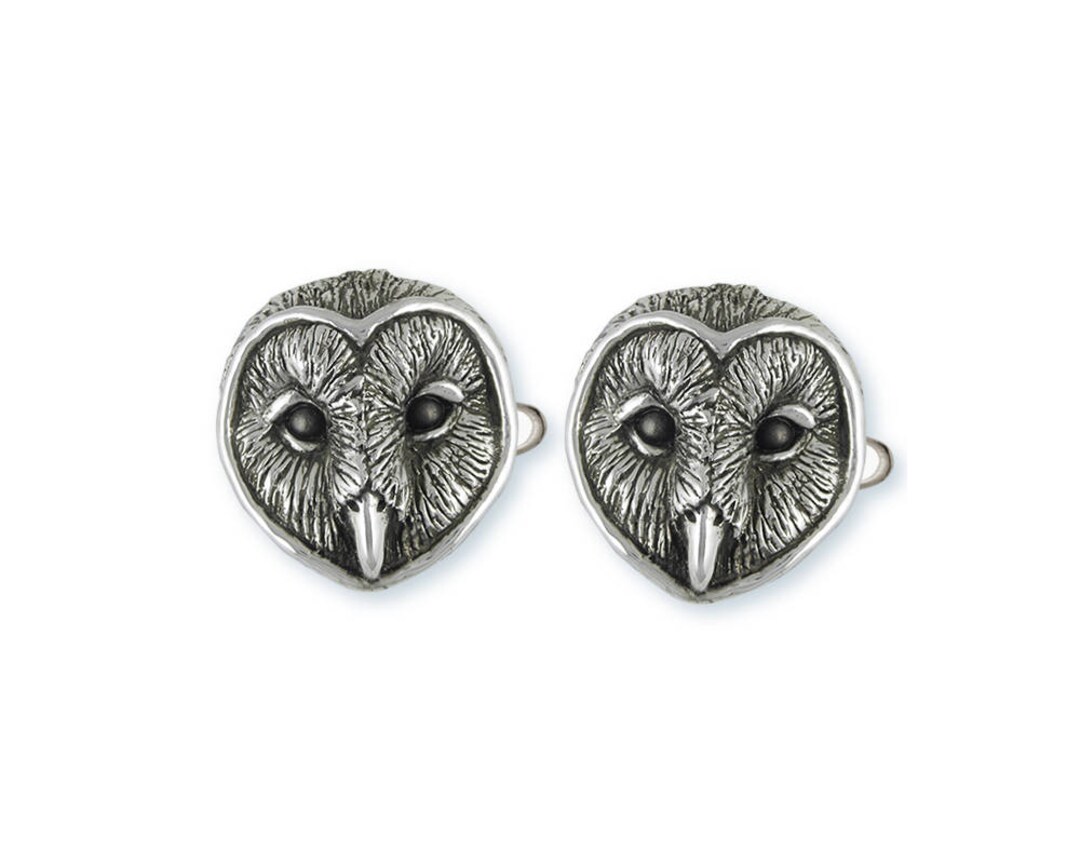 Barn Owl Cufflinks Jewelry Sterling Silver Handmade Bird Cufflinks OW3 ...