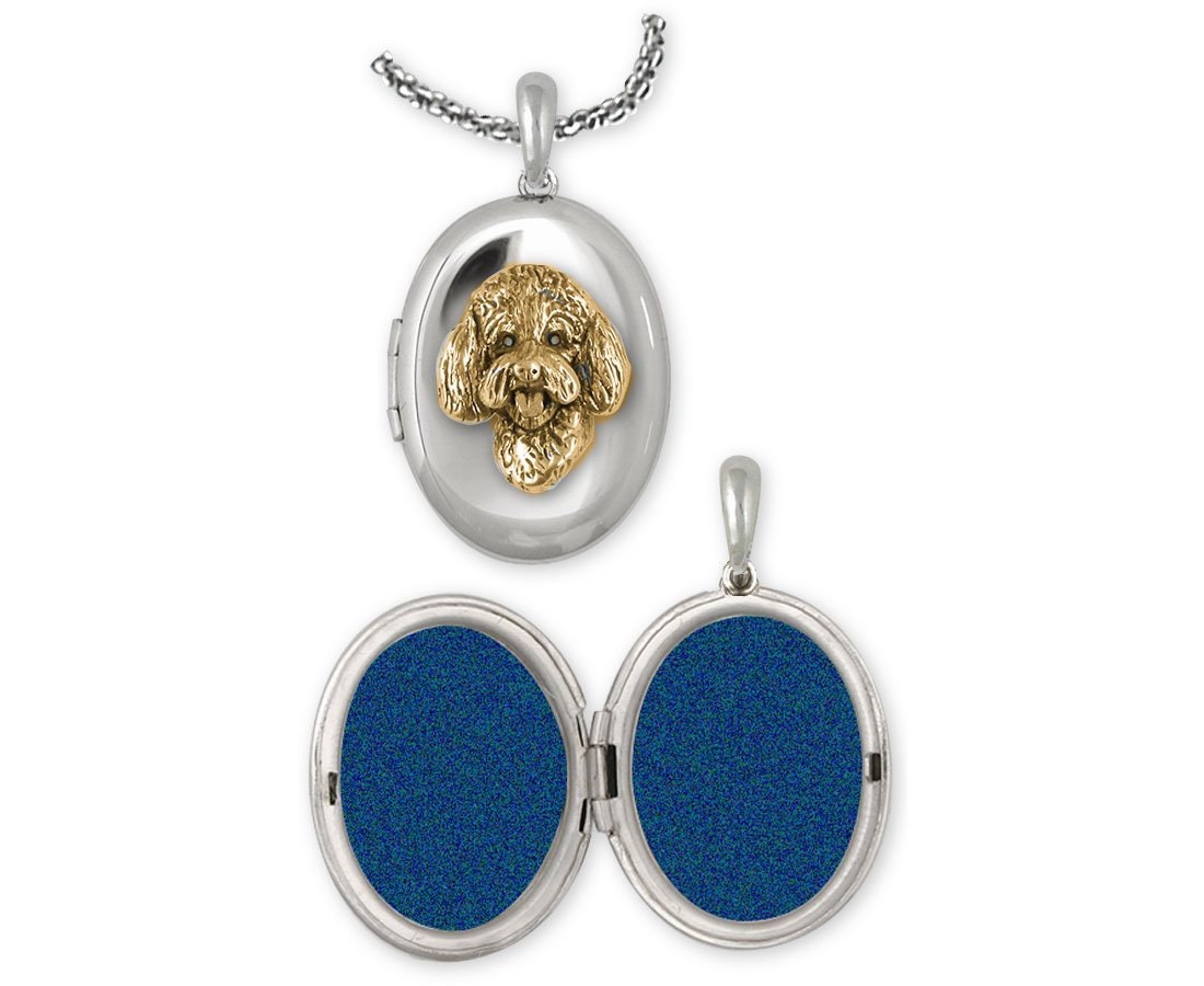 Labradoodle Jewelry Labradoodle Jewelry Silver and 14k Gold Handmade ...