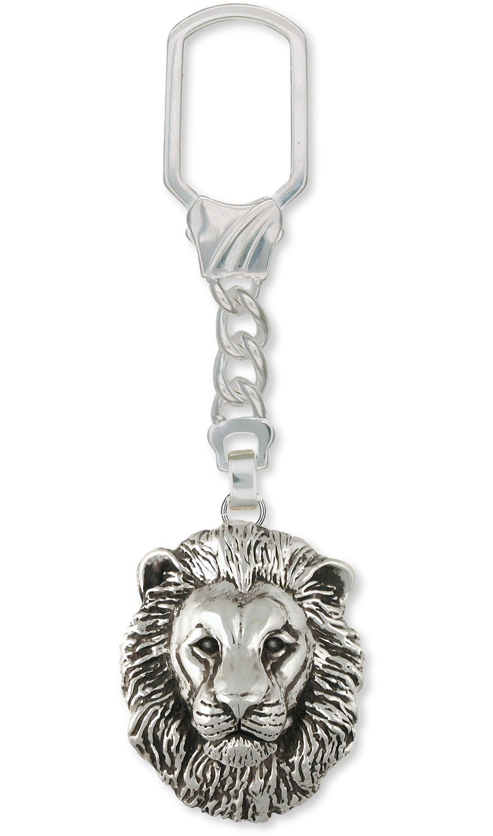 Lion Jewelry Lion Key Ring Jewelry Sterling Silver Handmade - Etsy