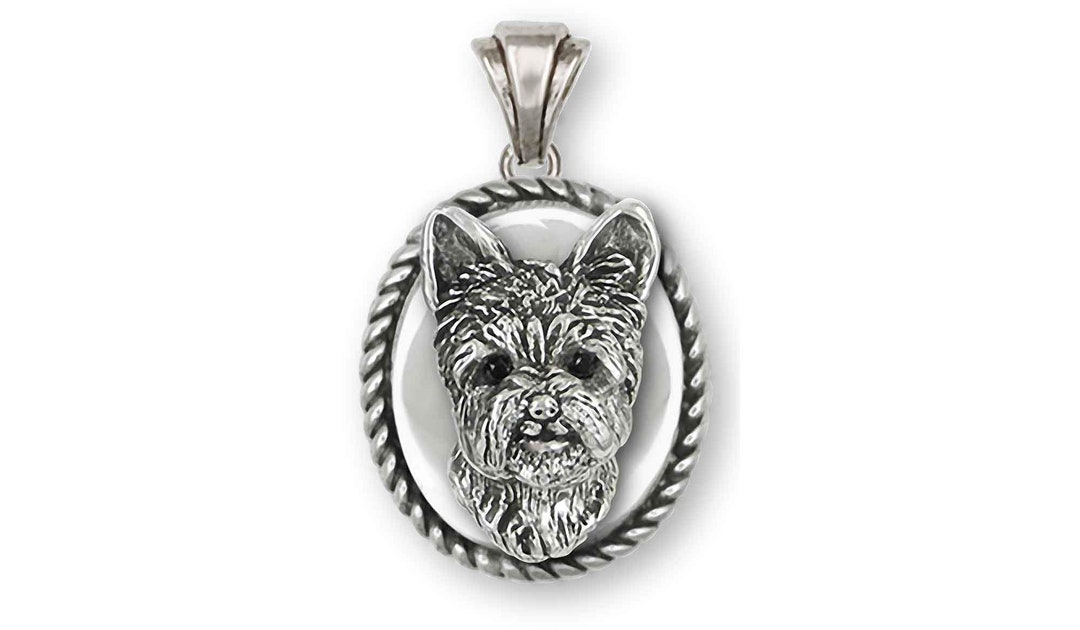 Yorkshire Terrier Jewelry Sterling Silver Handmade Yorkie Pendant YK39 ...