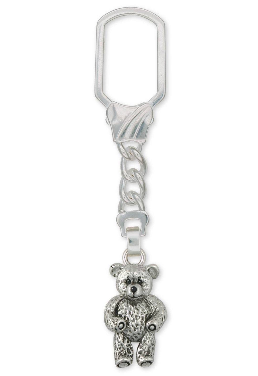 Teddy Bear Jewelry Teddy Bear Key Ring Jewelry Sterling Silver Handmade ...