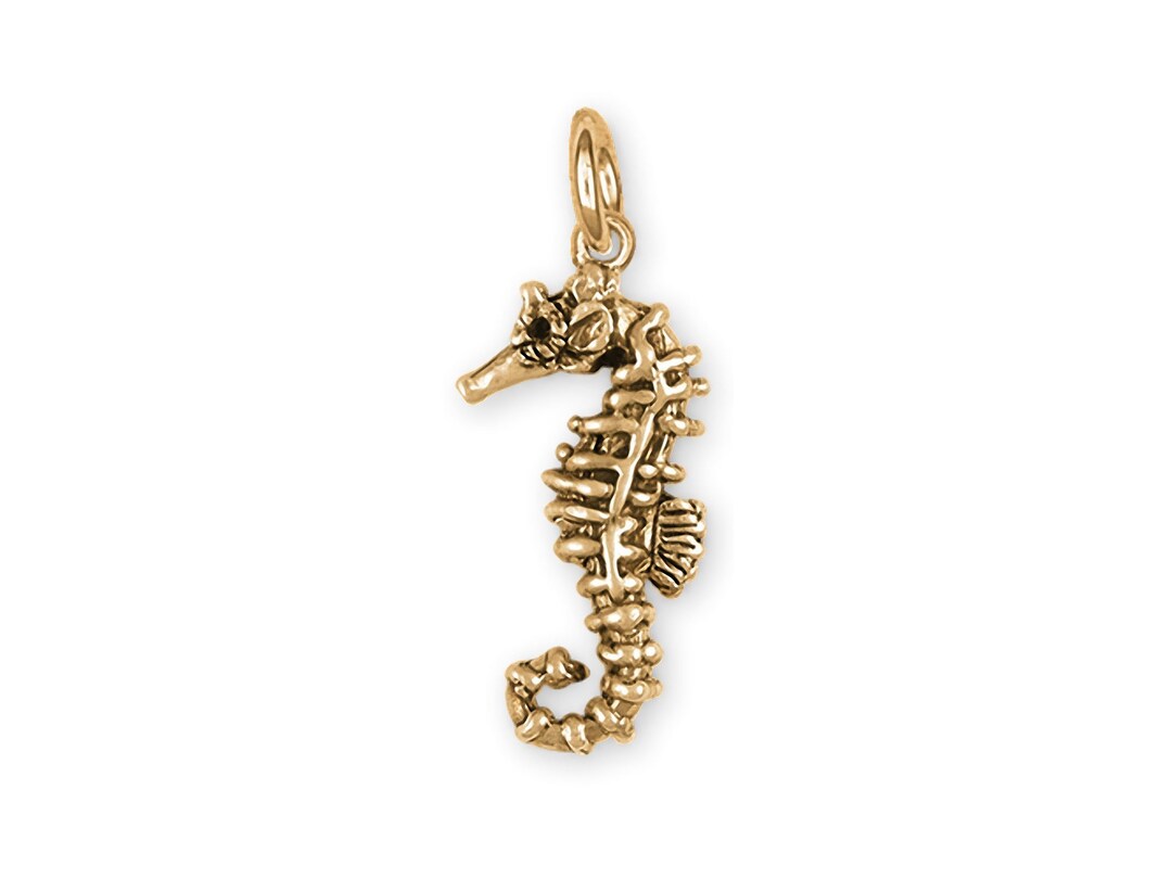 Seahorse Jewelry 14k Gold Handmade Sea Horse Charm SE4-CG - Etsy