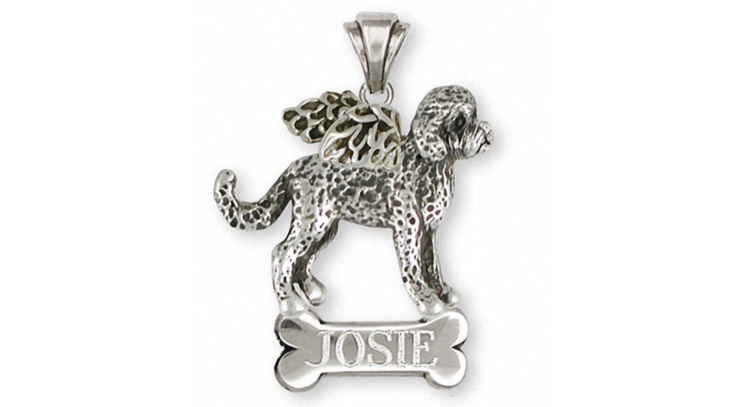 Labradoodle Jewelry Labradoodle Angel Pendant Jewelry Silver and Gold ...