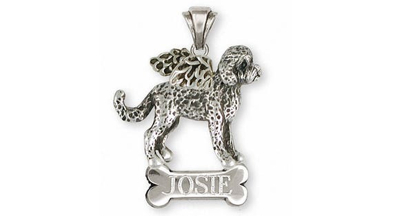 Labradoodle Jewelry Labradoodle Angel Pendant Jewelry Silver | Etsy