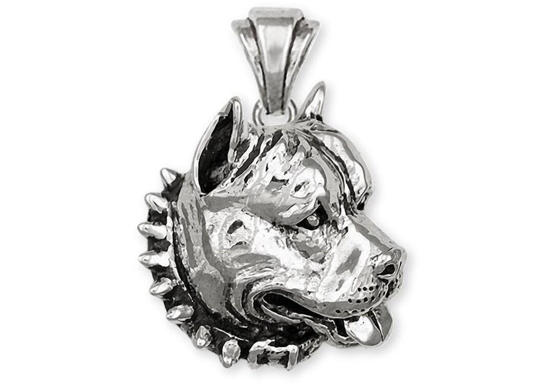 Pit Bull Jewelry Sterling Silver Handmade Pit Bull Pendant PT9-P - Etsy