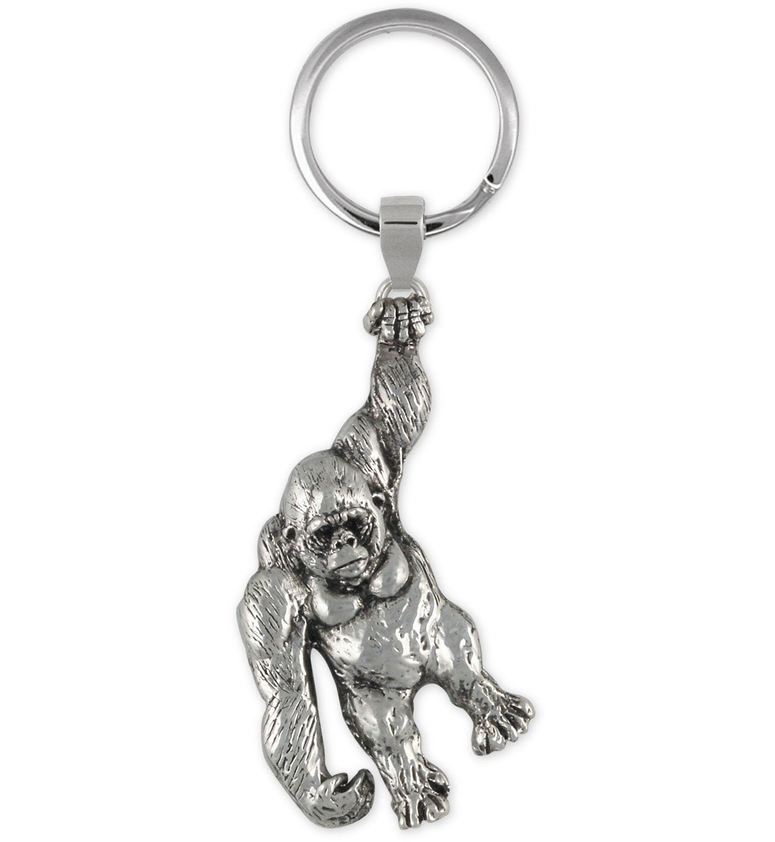 Gorilla Key Ring Jewelry Sterling Silver Handmade Gorilla Key Ring GO3 ...
