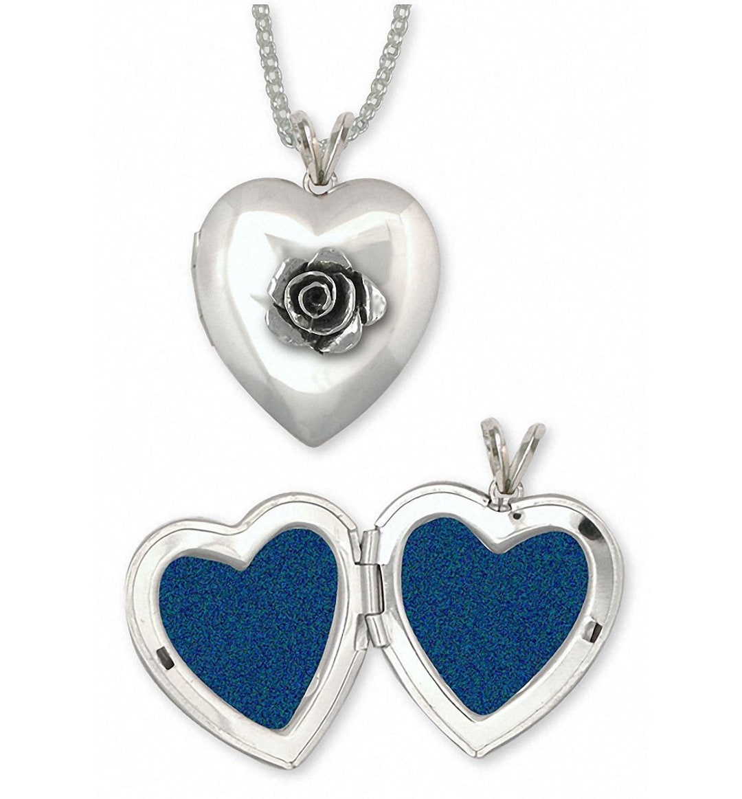 Rose Jewelry Rose foto medaillon sieraden sterlingzilver handgemaakte ...