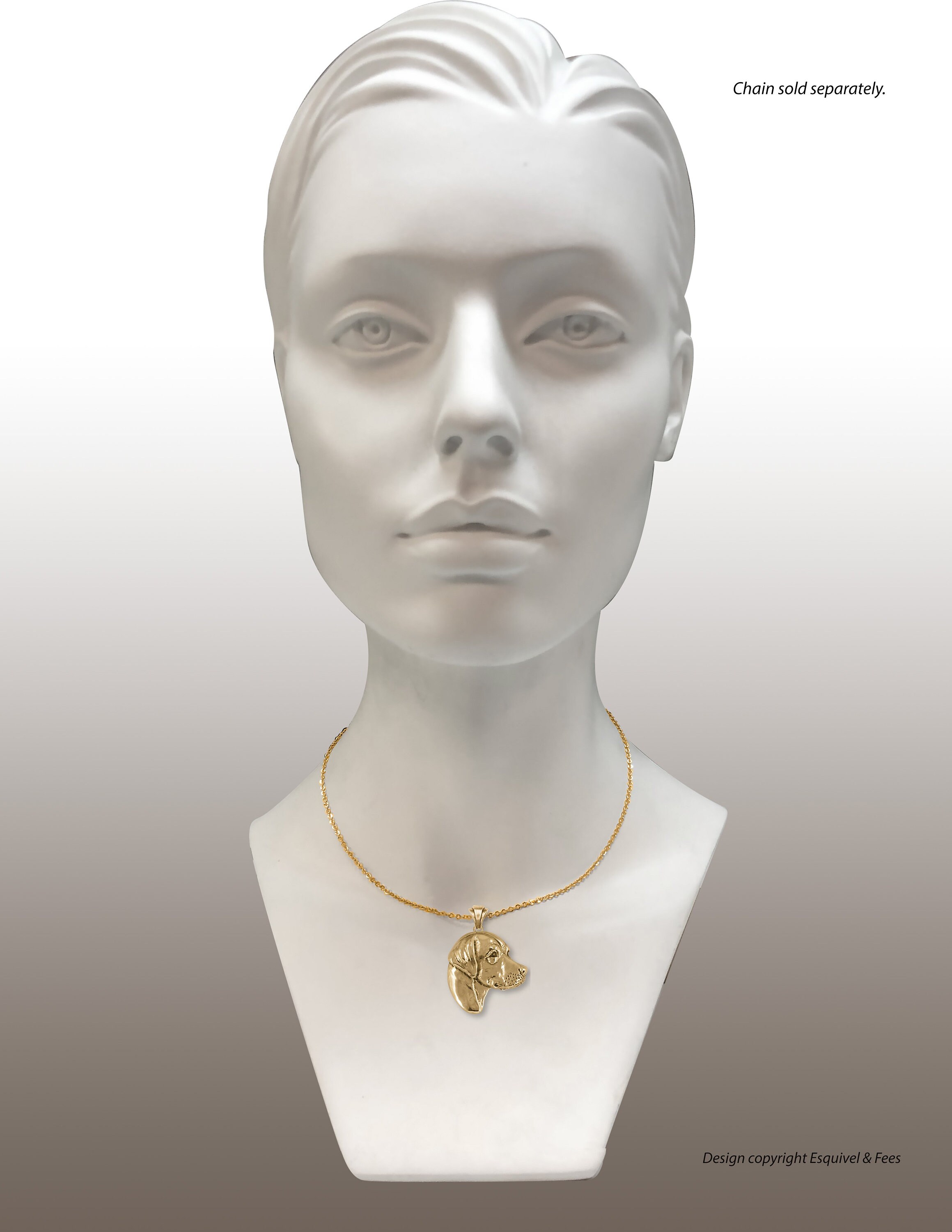 Labrador Retriever Jewelry 14k Yellow Gold Handmade Labrador Pendant ...