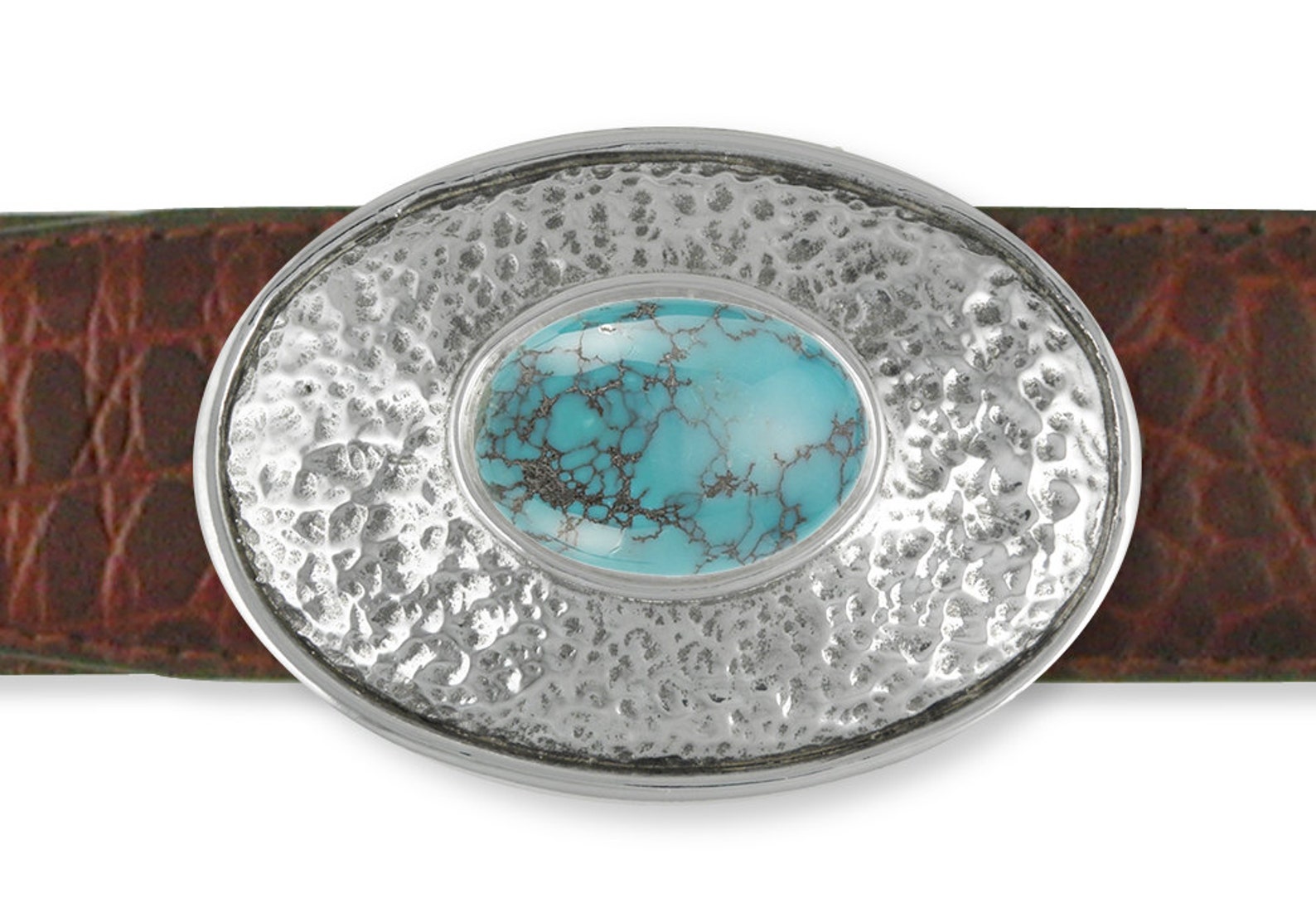 Turquoise and Silver Belt Buckle Handmade Sterling Silver Mens Jewelry ...