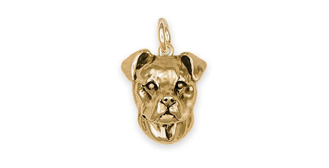 Pit Bull Jewelry Pit Bull Charm Jewelry 14k Gold Handmade Pit Bull ...