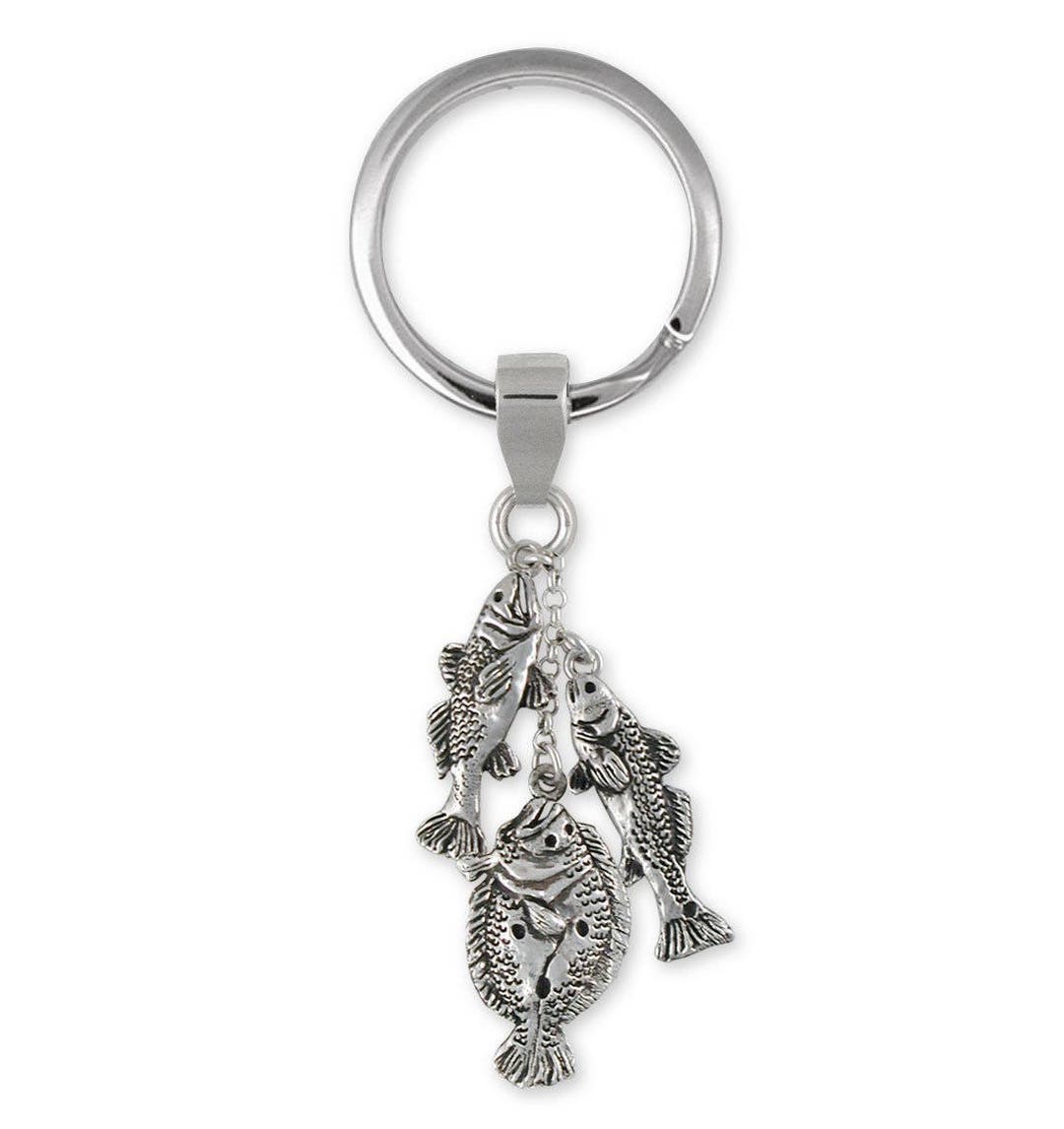 Grand Slam Fish Key Ring Jewelry Sterling Silver Handmade Full Stringer ...