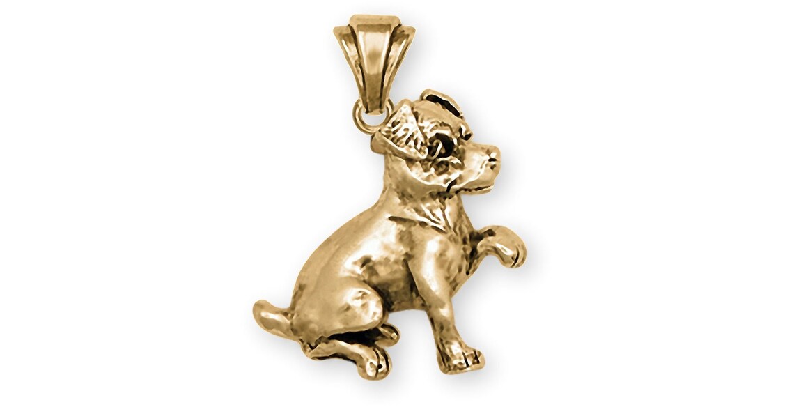 Jack Russell Jewelry 14k Gold Handmade Jack Russell Terrier Pendant J2 ...