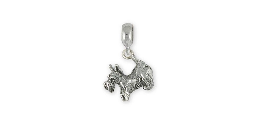 Schnauzer Pandora Charm Slide Jewelry Sterling Silver Handmade ...