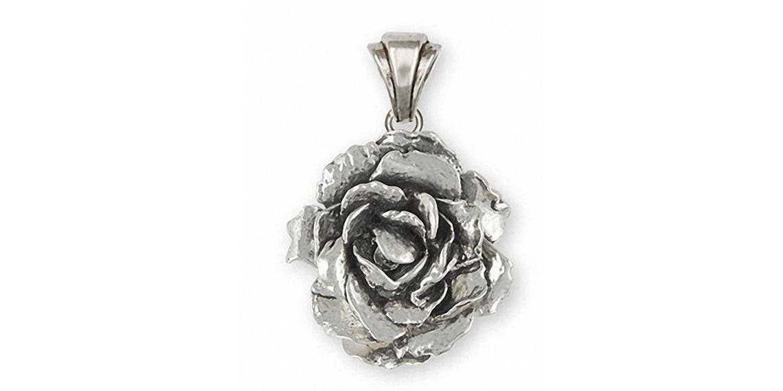 Peony Jewelry Sterling Silver Peony Pendant Handmade Flower - Etsy