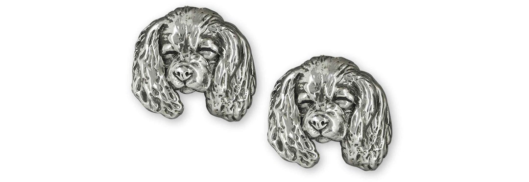 Cavalier King Charles Spaniel Cufflinks Jewelry Sterling Silver ...
