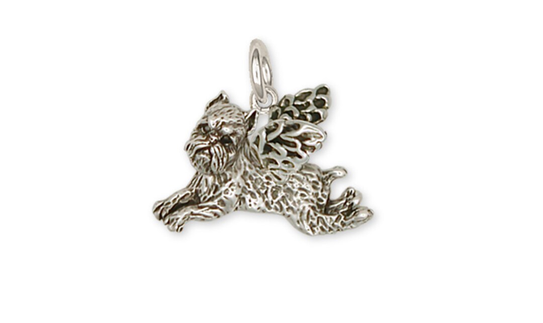Brussels Griffon Angel Charm Handmade Sterling Silver Dog Jewelry GF6 ...