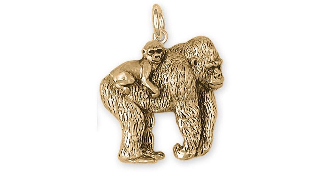 Gorilla Charm Jewelry 14k Gold Handmade Gorilla Charm GL3-CG | Etsy