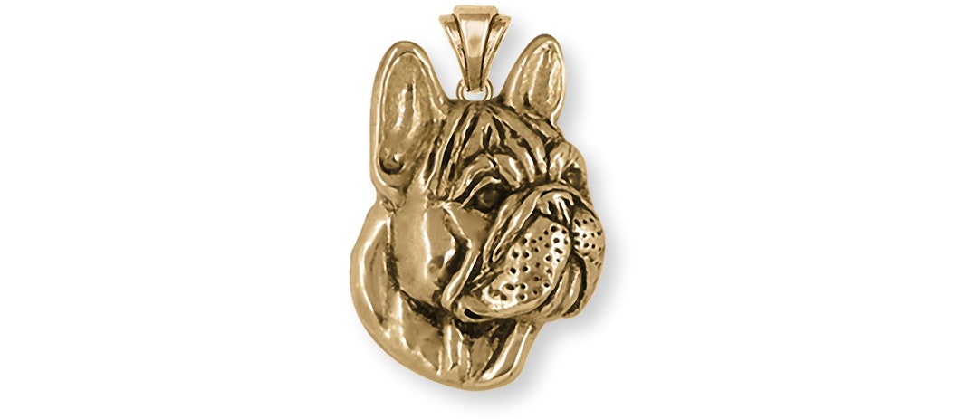 French Bulldog Jewelry 14k Yellow Gold Vermeil Handmade Frenchie ...
