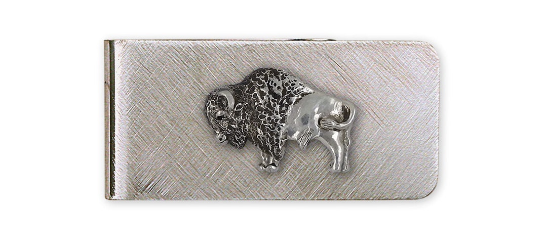 Bison Money Clip Sterling Silver and Stainless Steel Handmade Bison and ...