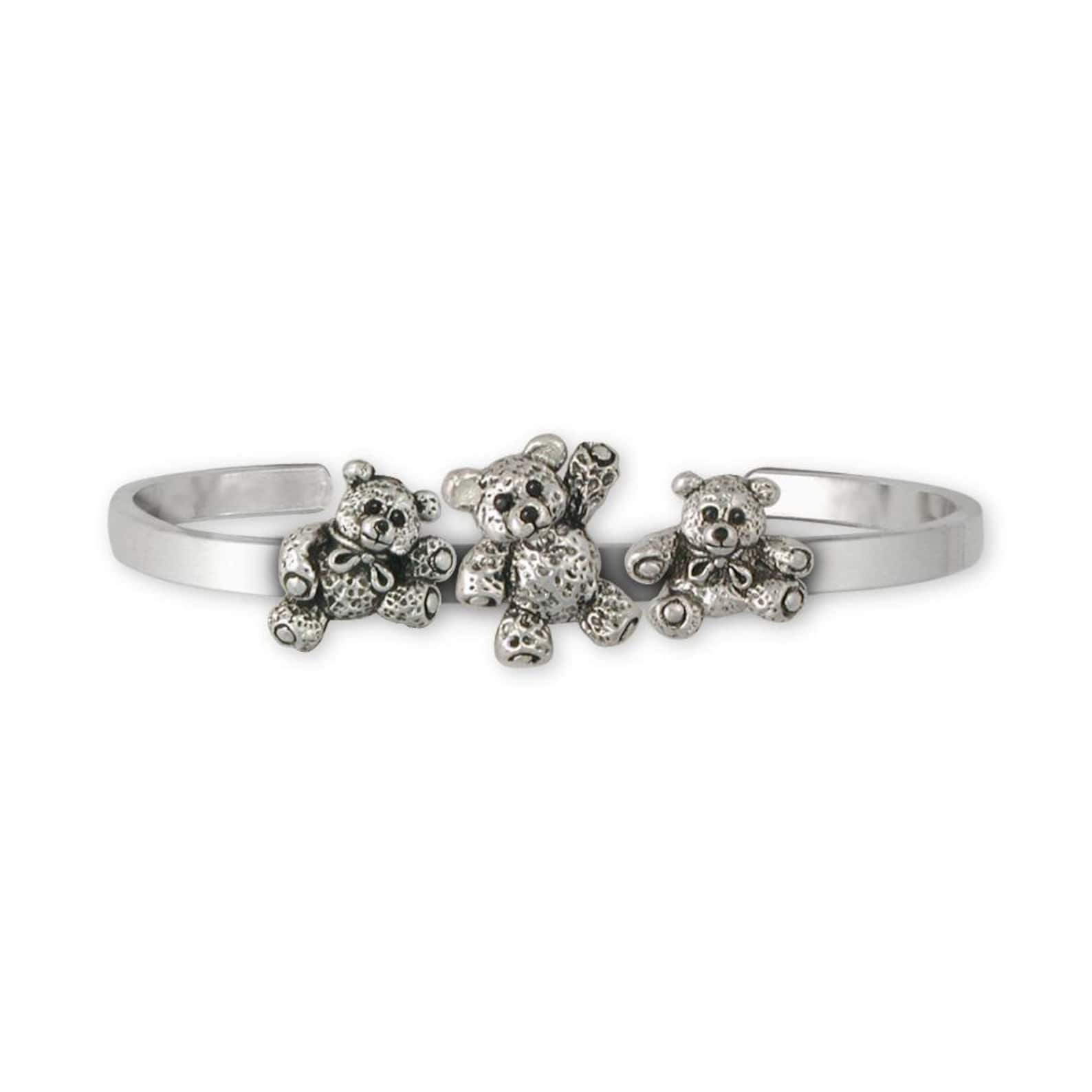Teddy Bear Jewelry Teddy Bear Bracelet Jewelry Sterling Silver Handmade ...