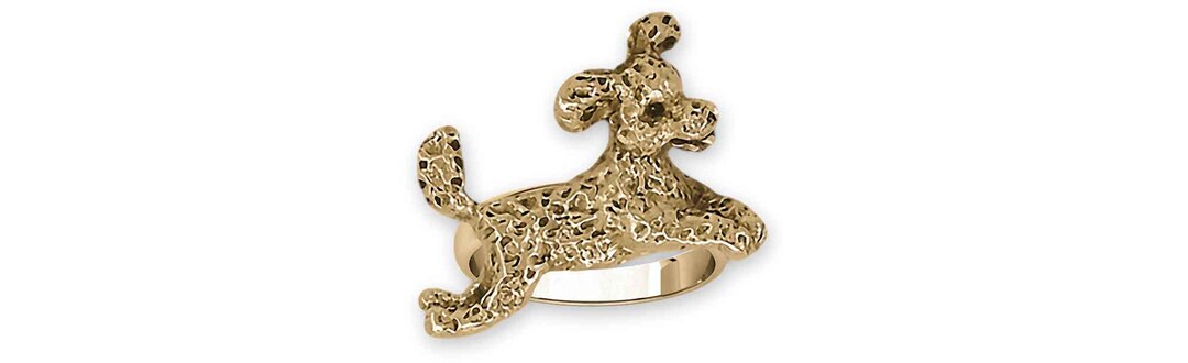 Poodle Ring 14k Gold Vermeil Handmade Poodle Jewelry PD10-RVM - Etsy