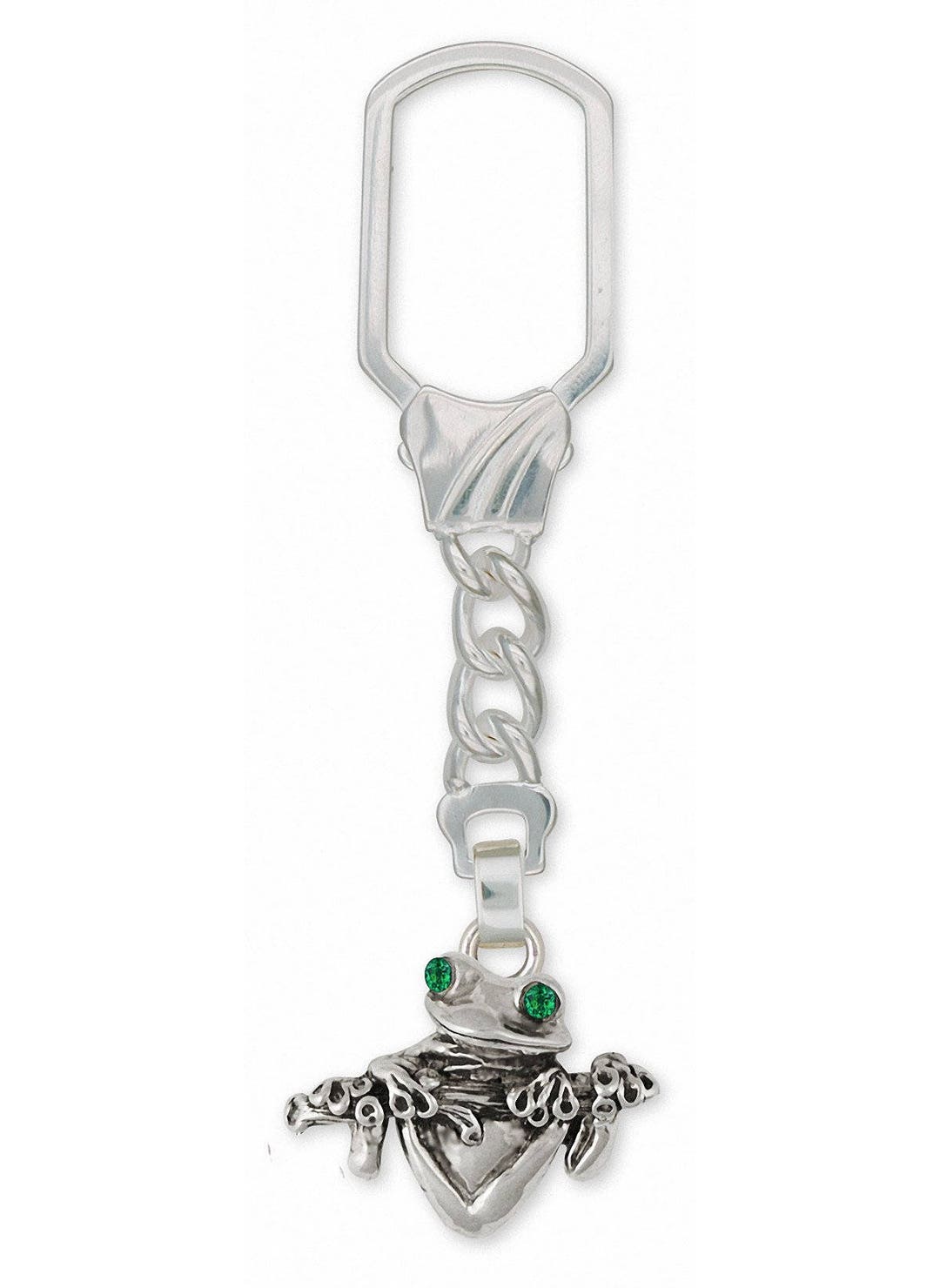 Frog Jewelry Frog Key Ring Jewelry Sterling Silver Handmade Frog Key ...