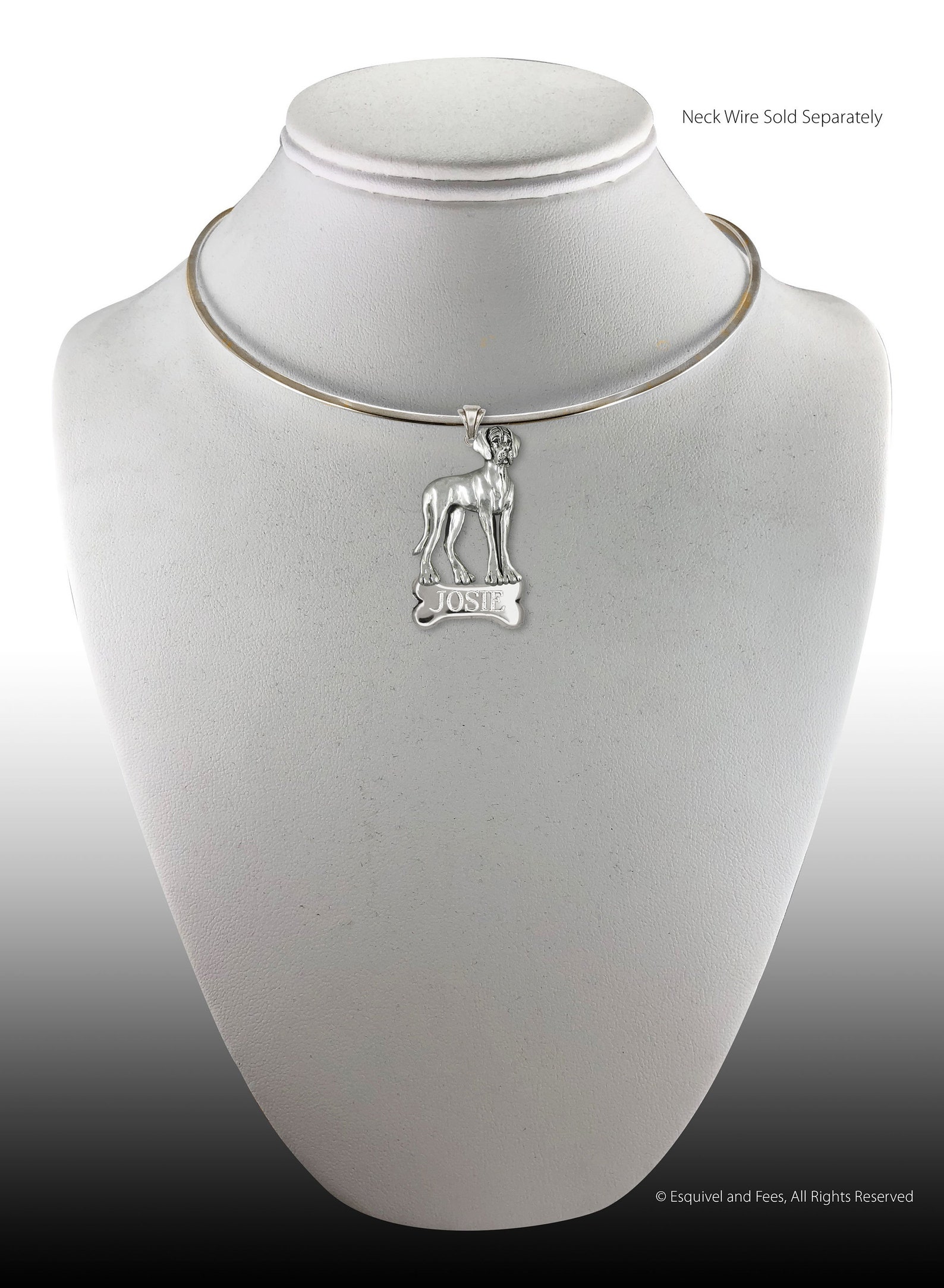 Great Dane Jewelry Sterling Silver Handmade Great Dane Pendant | Etsy