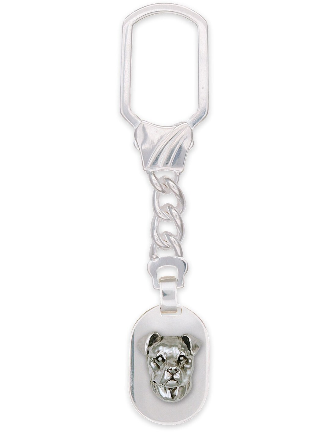 Pit Bull Jewelry Pit Bull Key Ring Jewelry Sterling Silver Handmade Pit ...