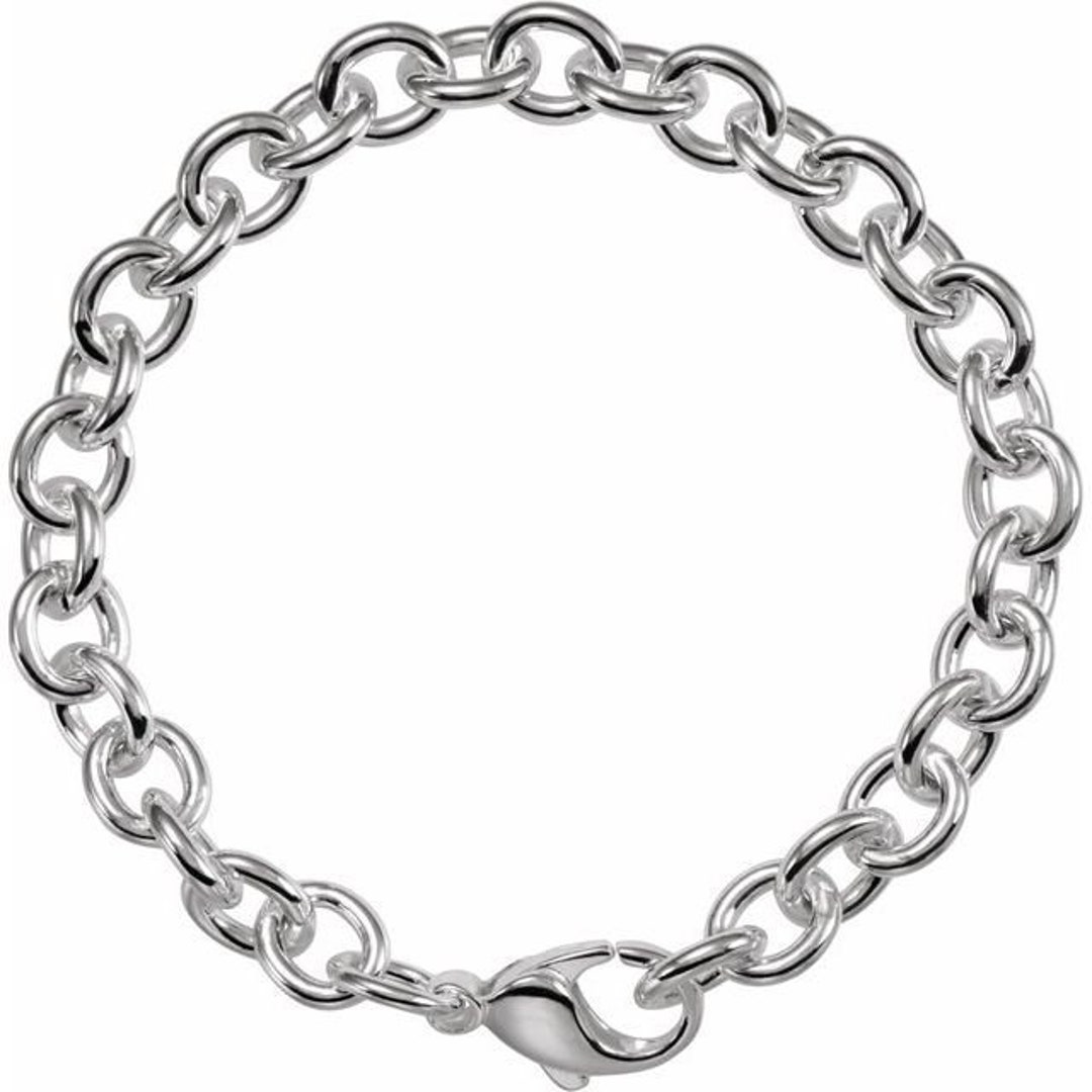 8mm Heavy Charm Bracelet 7 1/2 Inches Long CH441 - Etsy