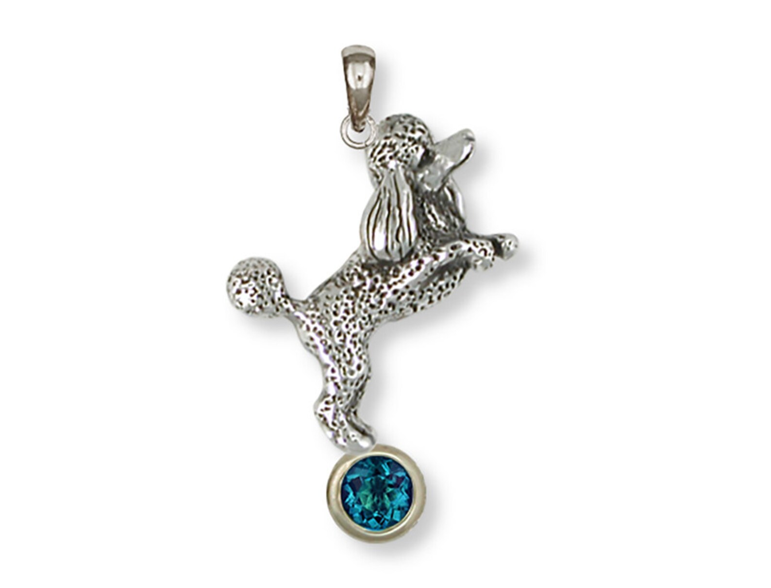Poodle Jewelry Poodle Pendant Sterling Birthstone Poodle - Etsy
