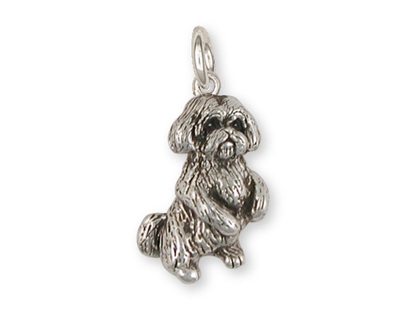 Shih Tzu Jewelry Shih Tzu Charm Handmade Silver Shih Tzu | Etsy