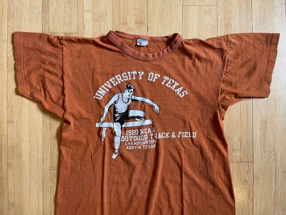 Vintage 1980 University of Texas Tshirt NCAA Track an… - Gem