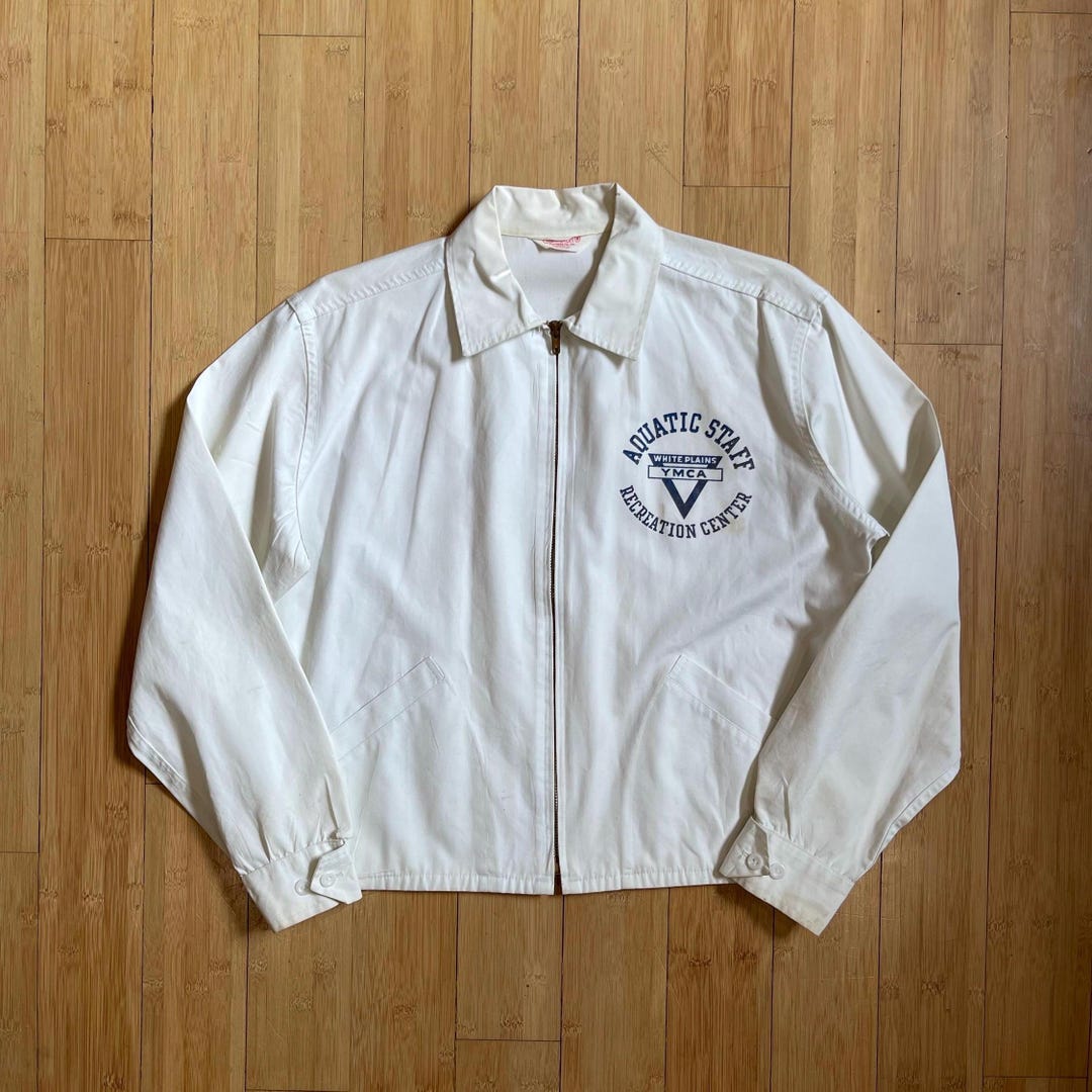 Vintage 70s Champion White Plains YMCA Aquatic Staff Jacket, Size ...