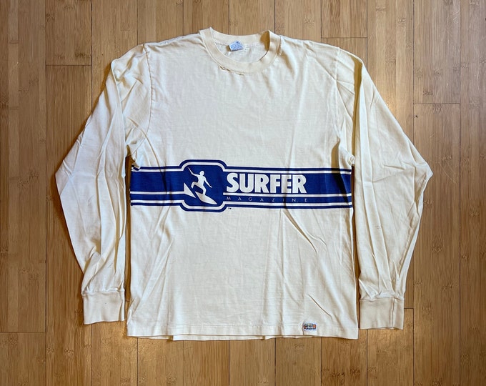 Vintage 80s / 90s Surfer Magazine Long Sleeve Tshirt 1980s Surfing VTG ...