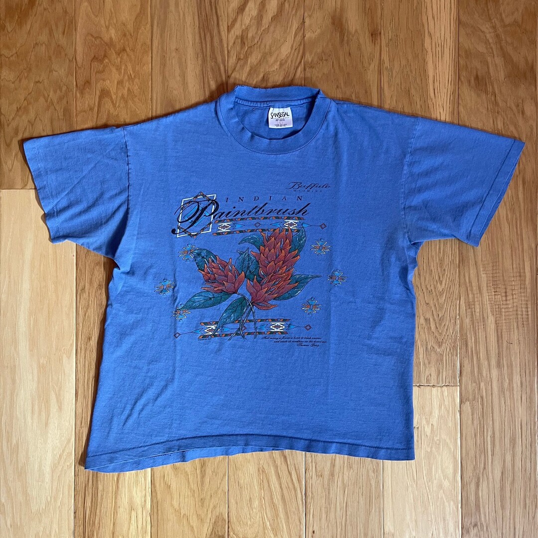 Vintage 90s San Segal Indian Paintbrush Tshirt Made in USA Size Large ...