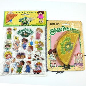Vintage Cabbage Patch 80s Puffy Stickers & Comb Mirror Set / Cabbage ...