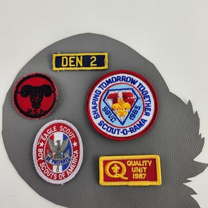 Vintage 80s Eagle Scout Boy Scouts of America Iron on Patches, BSA Ram ...
