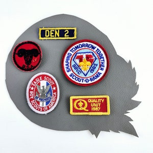 Vintage 80s Eagle Scout Boy Scouts of America Iron on Patches, BSA Ram ...
