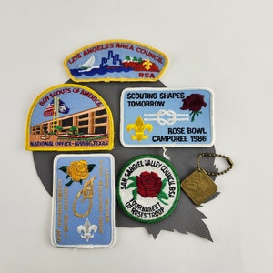 Boy Scout Badges Iron on Patches Vintage 1980s Tournament of Roses ...