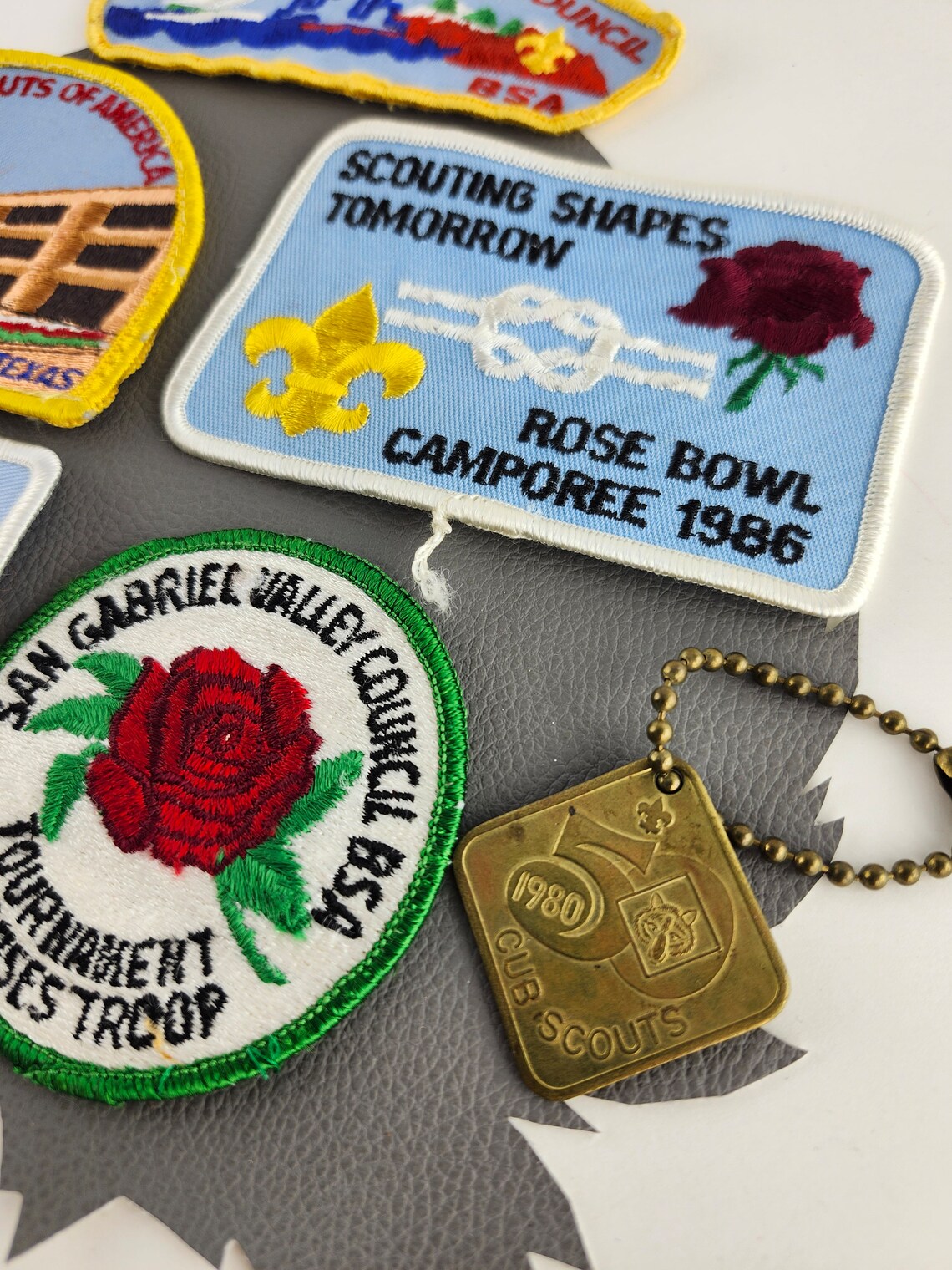 Boy Scout Badges Iron on Patches Vintage 1980s Tournament of Roses ...