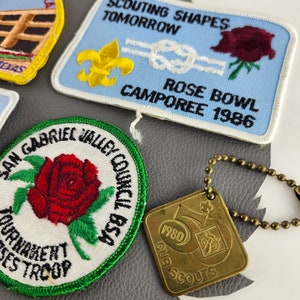 Boy Scout Badges Iron on Patches Vintage 1980s Tournament of Roses ...