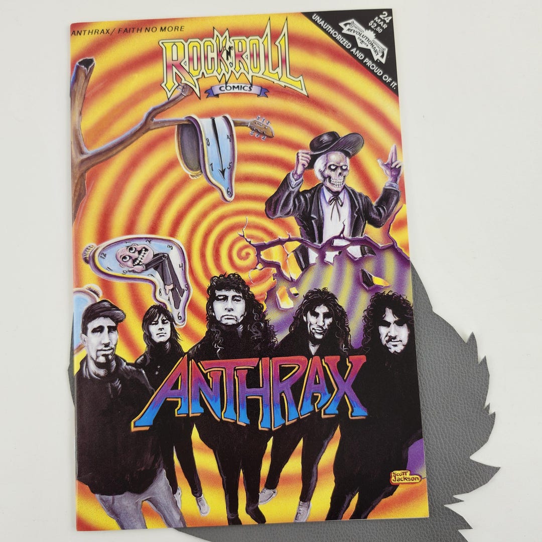 Vintage Anthrax & Faith No More Music Rock N Roll Comic Book Graphic ...