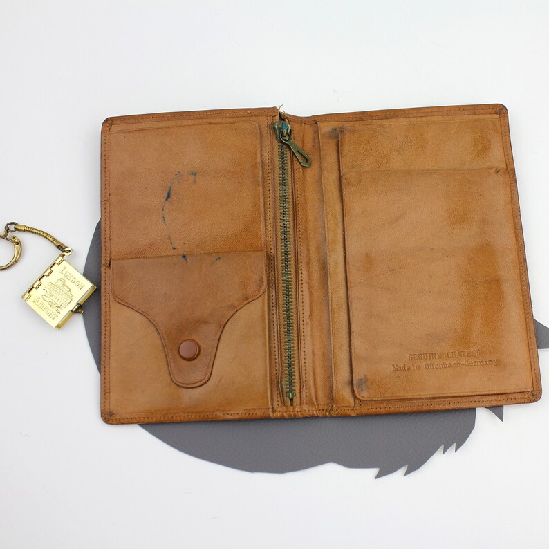 Germany Brown Leather Passport Wallet / Brown Leather Wallet / - Etsy