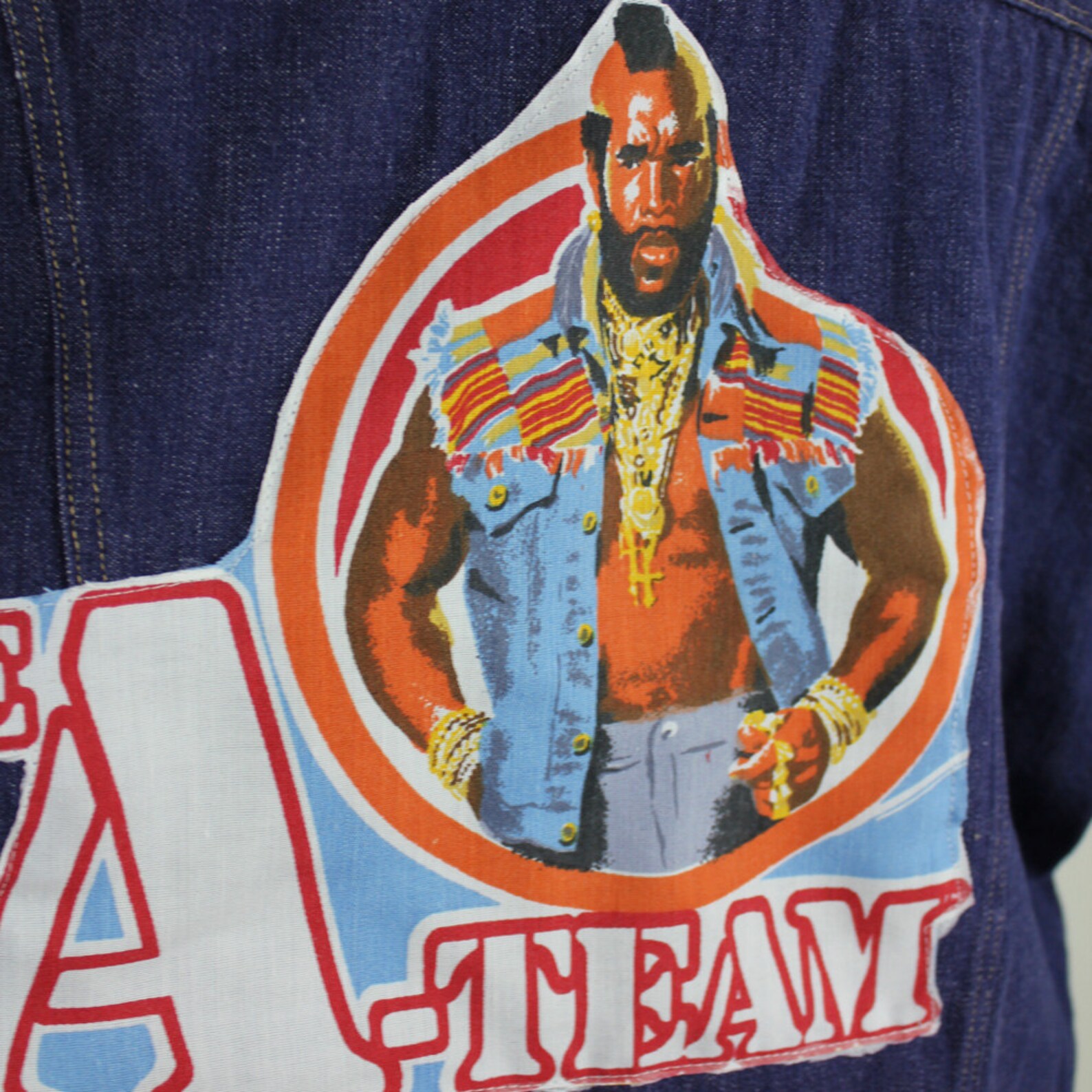A Team Mr T Cut off Sleeveless Denim Jacket - Altered Vintage - Etsy