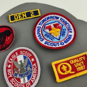 Vintage 80s Eagle Scout Boy Scouts of America Iron on Patches, BSA Ram ...