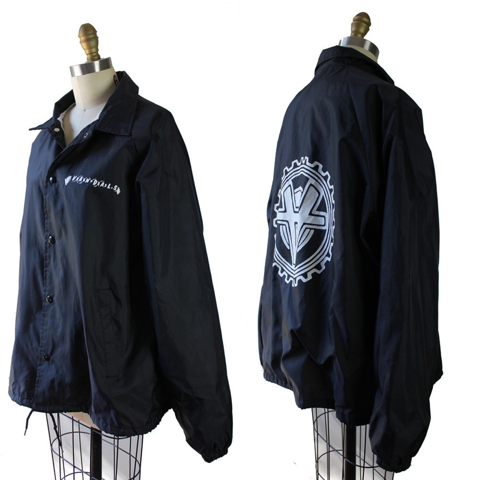 Vintage Vandals Navy & White Windbreaker Jacket Size Extra Large - Etsy