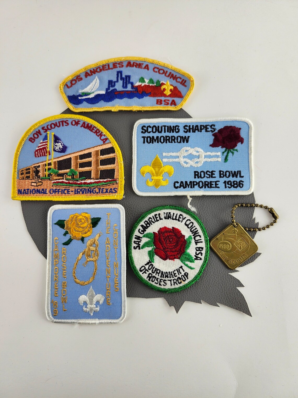 Boy Scout Badges Iron on Patches Vintage 1980s Tournament of Roses ...