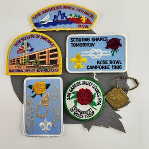 Boy Scout Badges Iron on Patches Vintage 1980s Tournament of Roses ...
